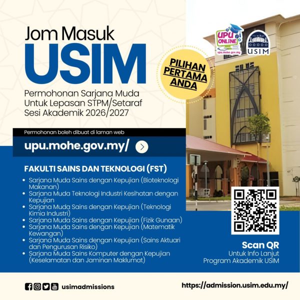 Jom Masuk Universiti Sains Islam Malaysia(USIM) – FKP USIM